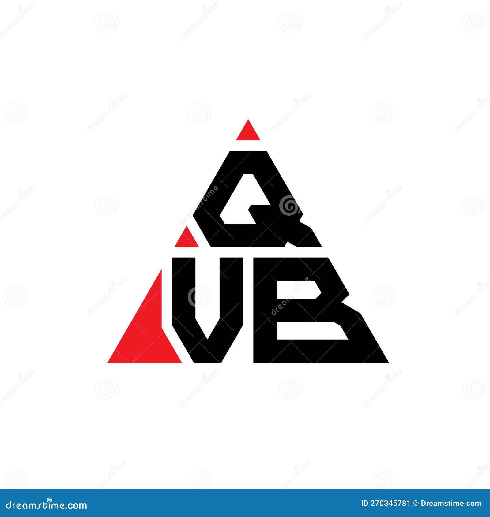 QVB Triangle Letter Logo Design with Triangle Shape. QVB Triangle Logo ...