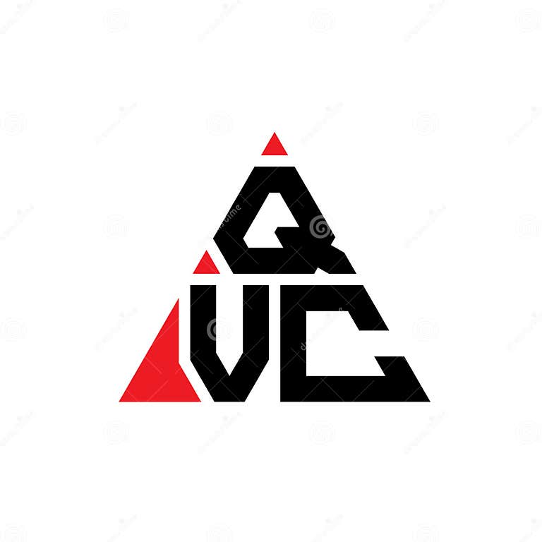 QVC Triangle Letter Logo Design with Triangle Shape. QVC Triangle Logo ...