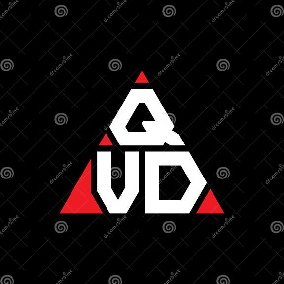 QVD Triangle Letter Logo Design with Triangle Shape. QVD Triangle Logo ...