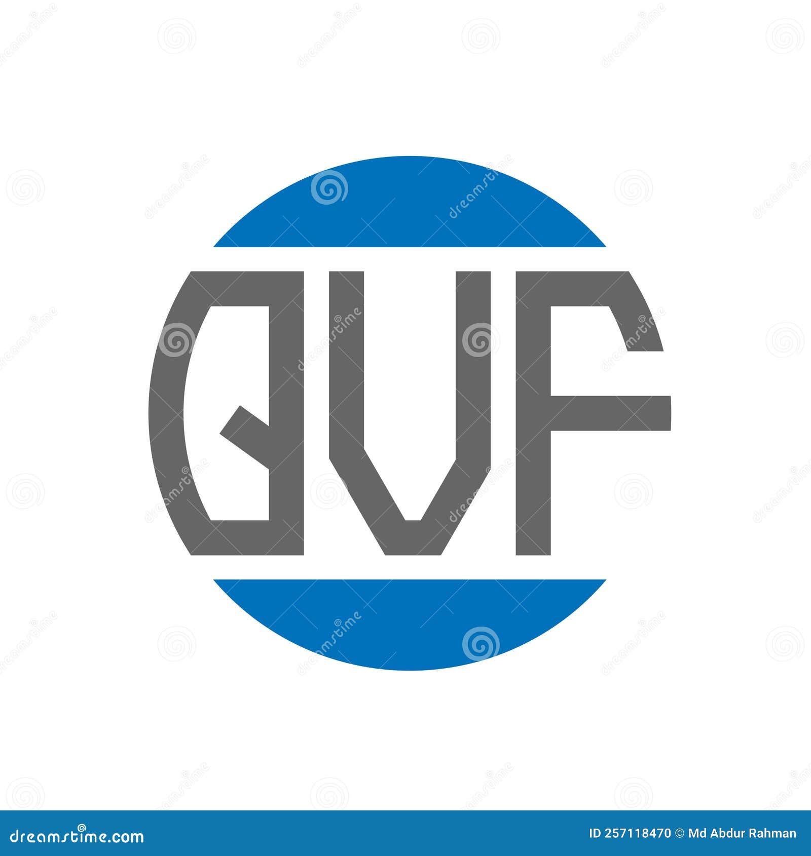 QVF Letter Logo Design on White Background. QVF Creative Initials ...