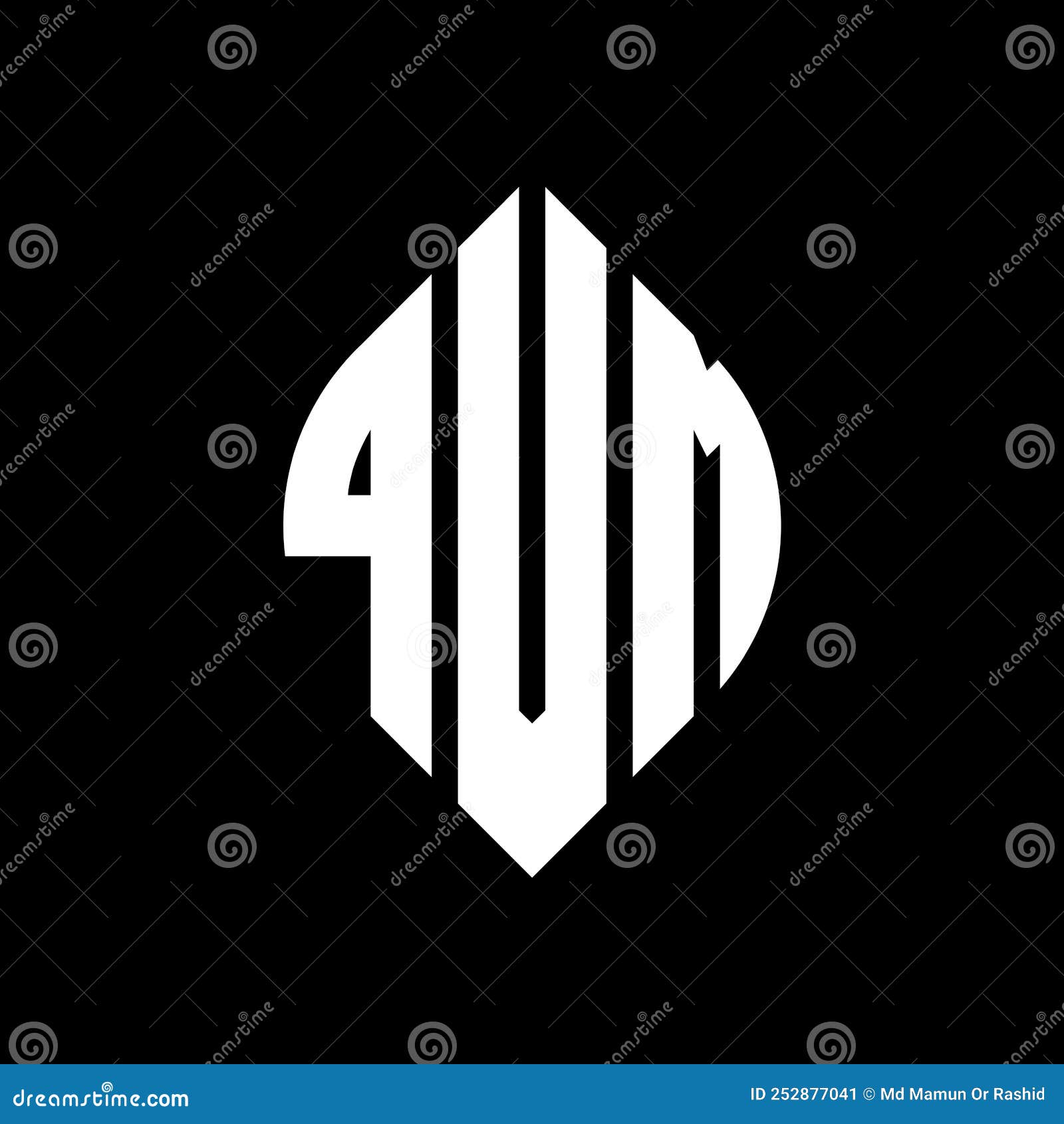 QVM Circle Letter Logo Design with Circle and Ellipse Shape. QVM ...