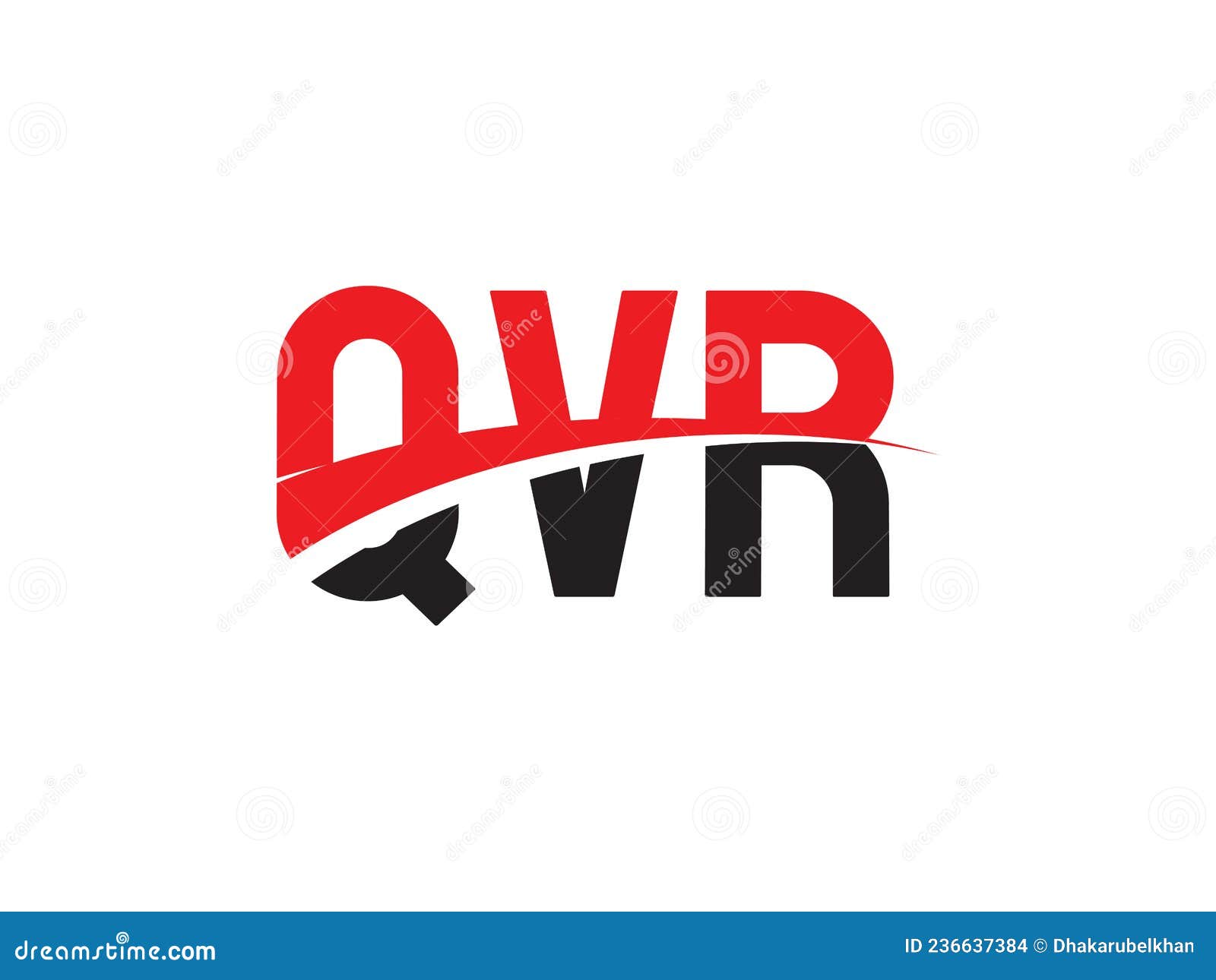 QVR Letter Initial Logo Design Vector Illustration Stock Vector ...