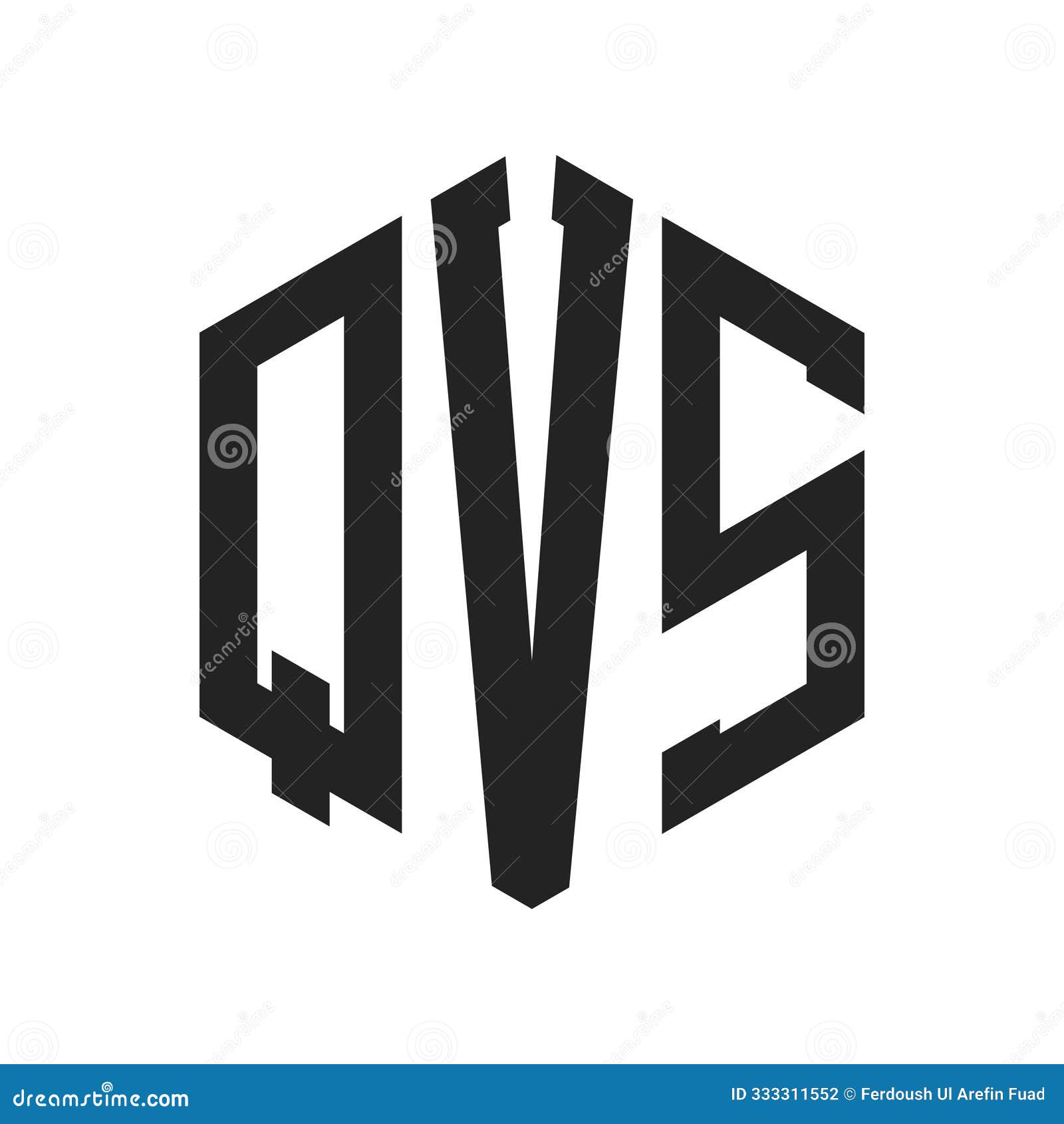 QVS Logo Design. Initial Letter QVS Monogram Logo Using Hexagon Shape ...