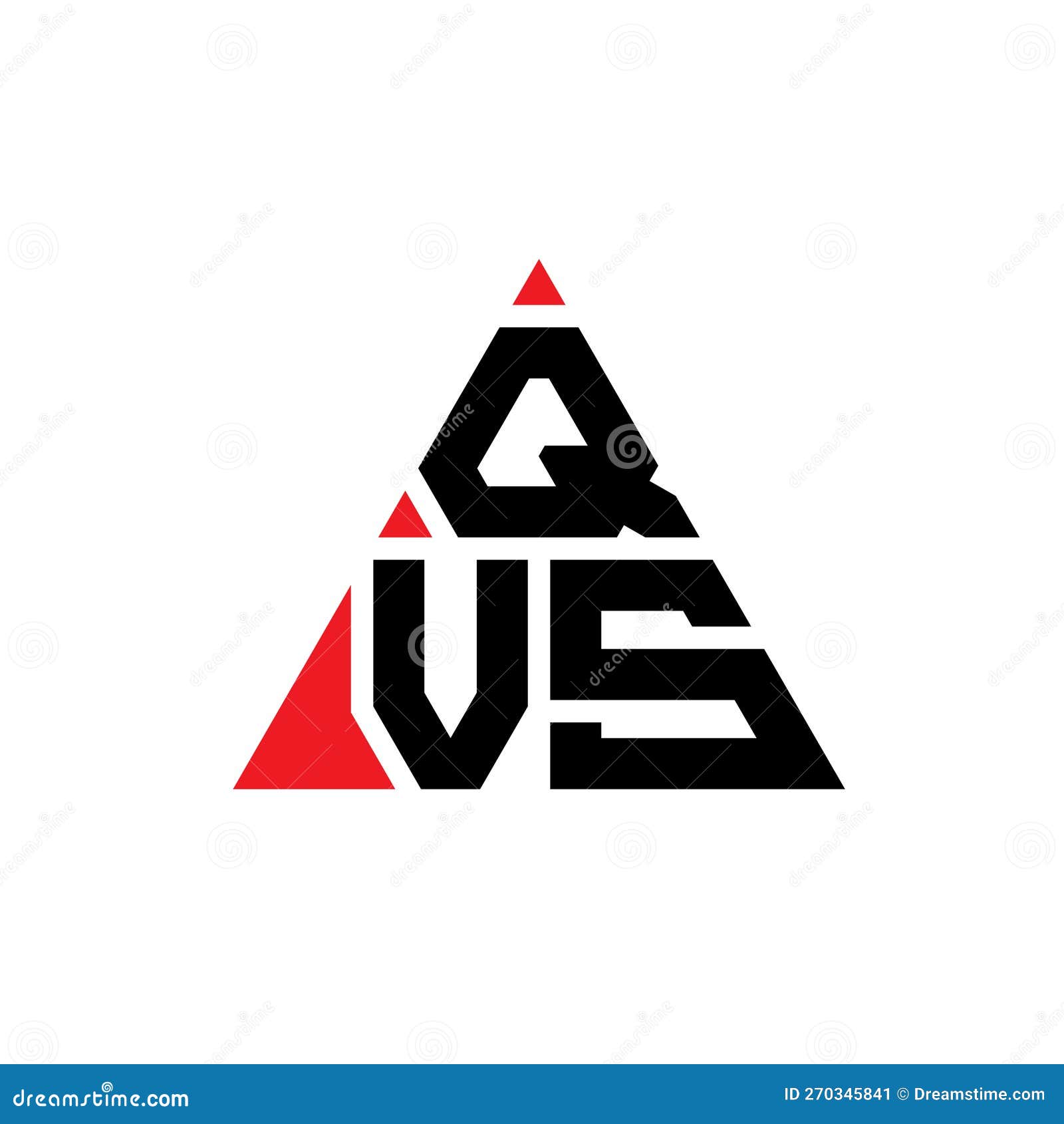 QVS Triangle Letter Logo Design with Triangle Shape. QVS Triangle Logo ...