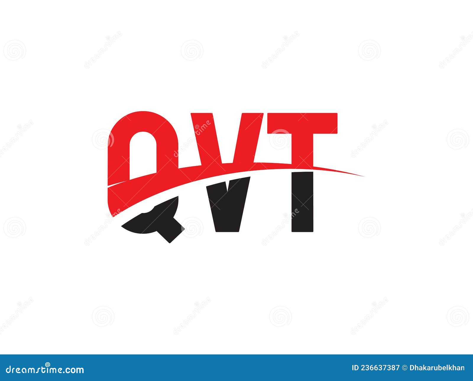 QVT Letter Initial Logo Design Vector Illustration Stock Vector ...