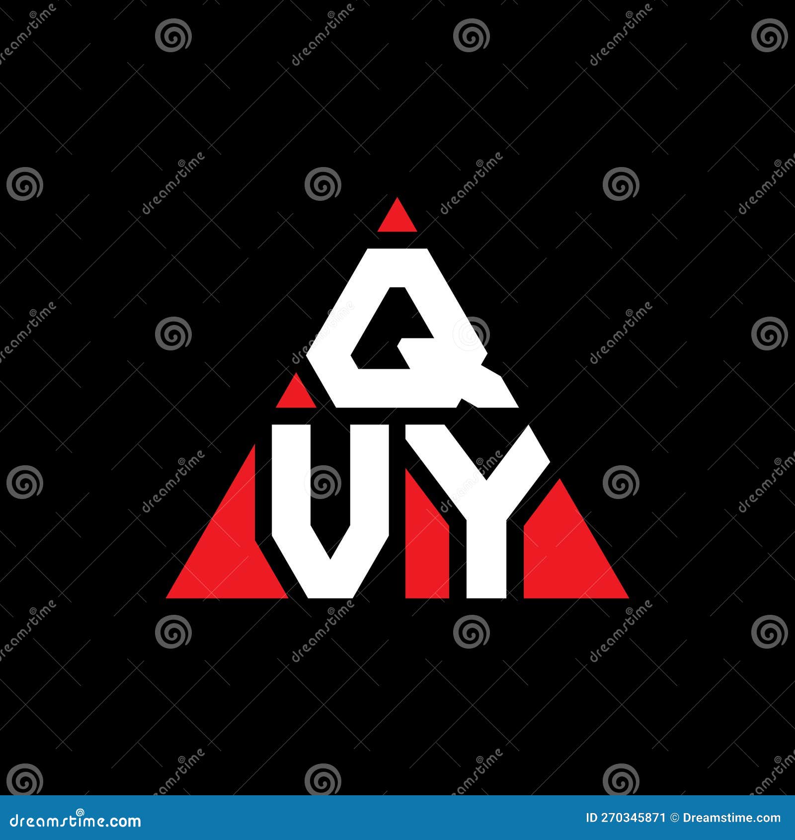 QVY Triangle Letter Logo Design with Triangle Shape. QVY Triangle Logo ...