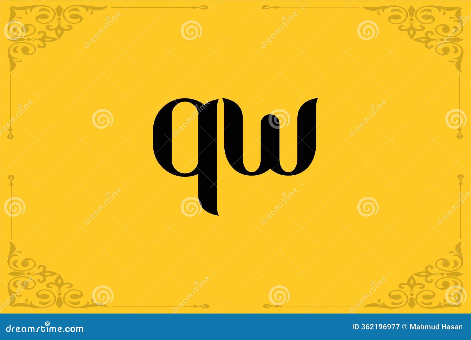 QW abstract luxury logo stock vector. Illustration of business - 362196977