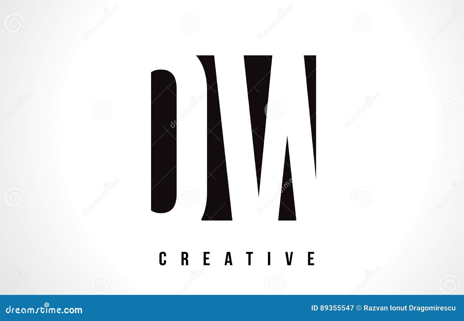 QW Q W White Letter Logo Design with Black Square. Stock Vector ...