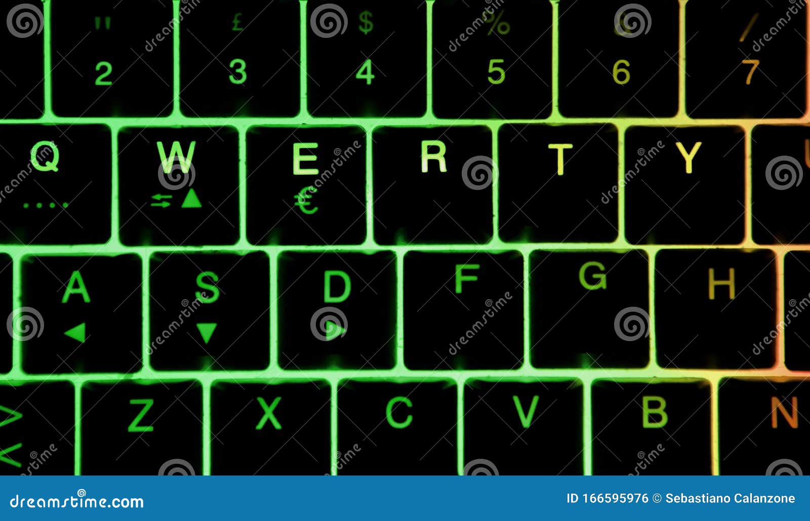 QWERTY Back Lit Keyboard Computer Stock Photo - Image of computer ...