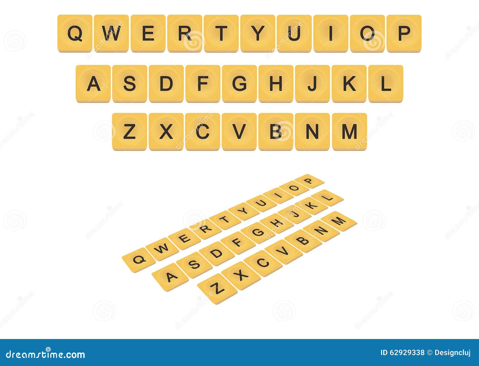 Qwerty keyboard stock illustration. Illustration of media - 62929338