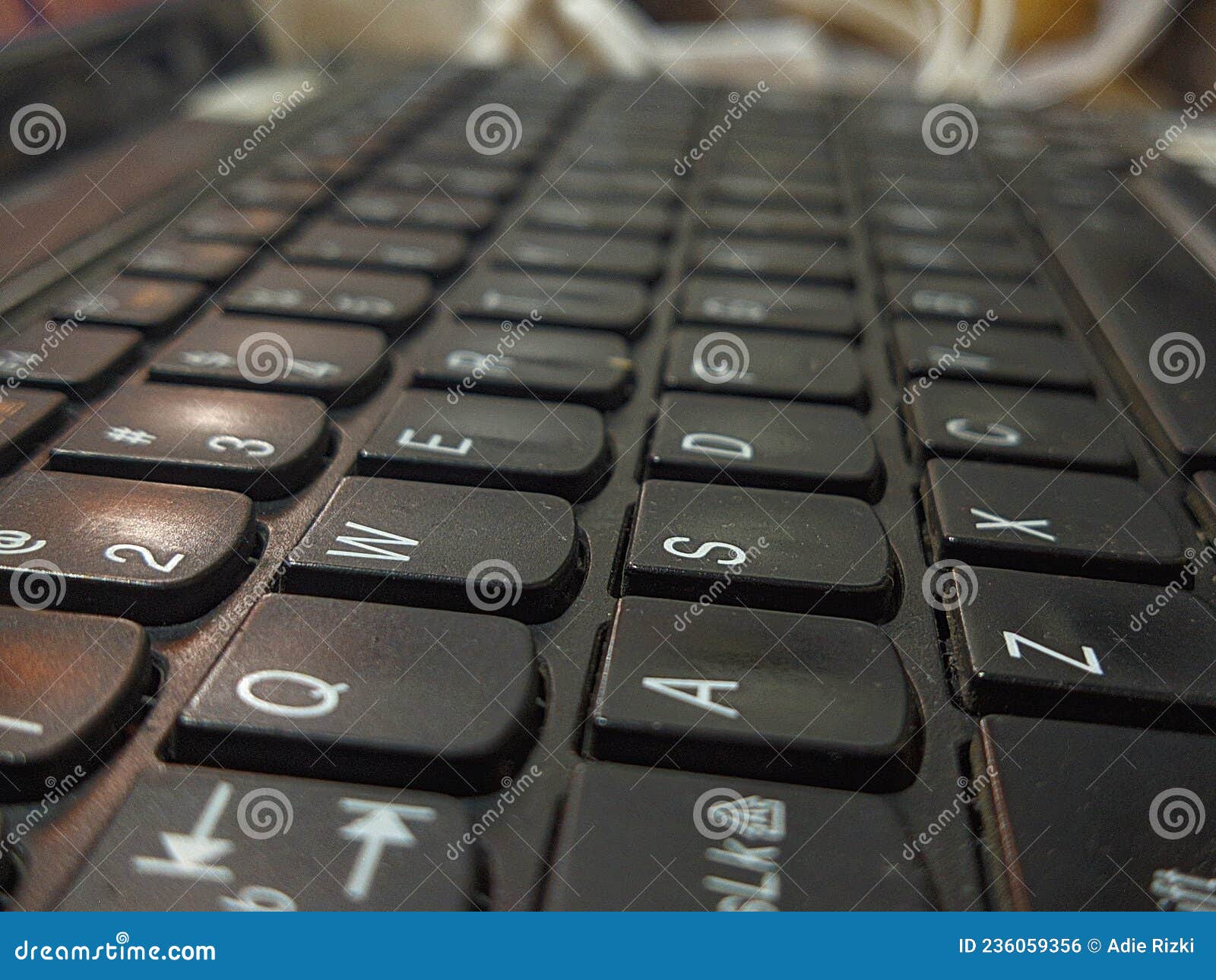 Qwerty Keyboard in Micro Zoom Stock Photo - Image of micro, qwerty ...
