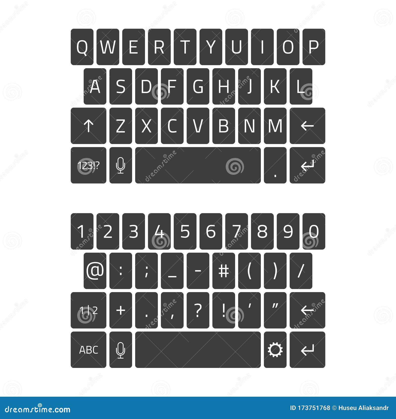 Qwerty Keyboard Of Smartphone Stock Vector Illustration Of Phone