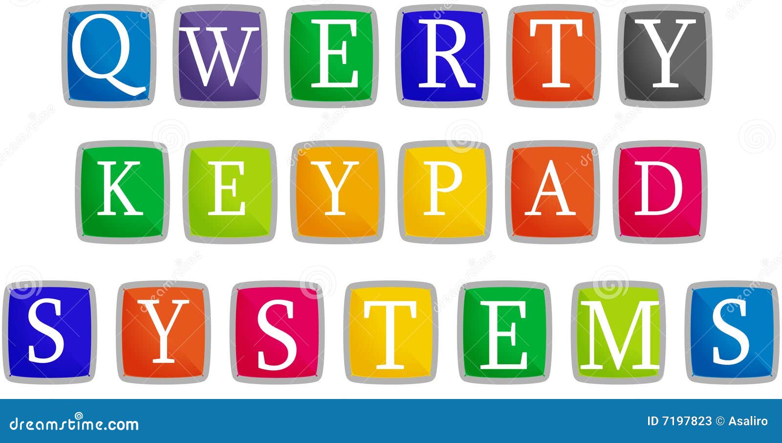 Qwerty keypad stock illustration. Illustration of keyboard - 7197823