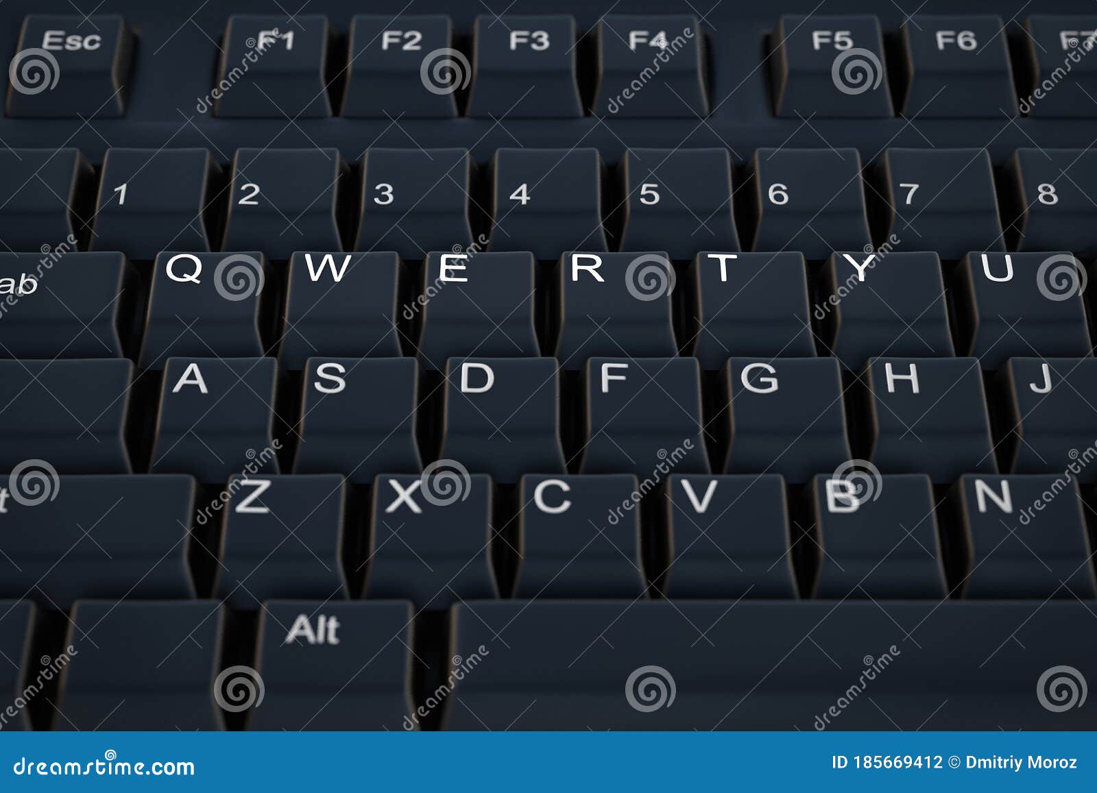 Qwerty keys stock illustration. Illustration of keyboard - 185669412