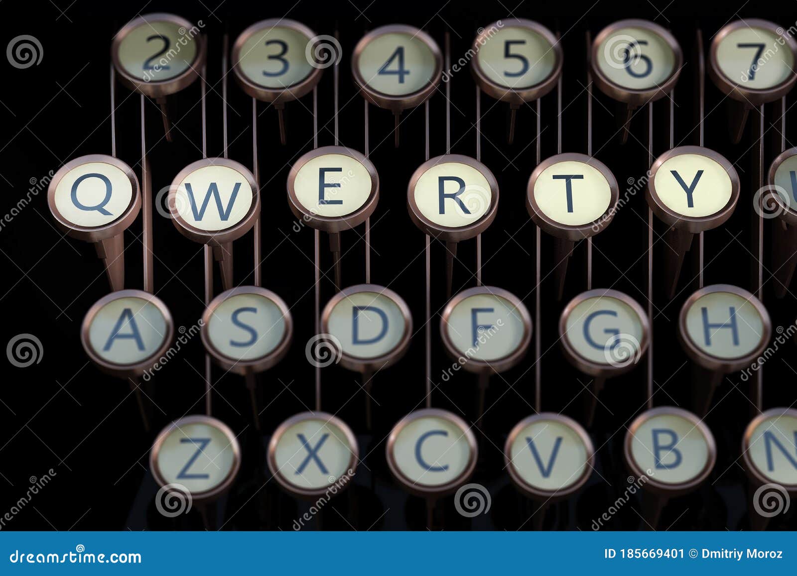 Qwerty keys stock illustration. Illustration of letters - 185669401