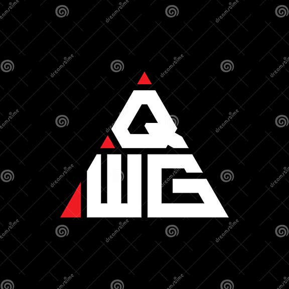 QWG Triangle Letter Logo Design with Triangle Shape. QWG Triangle Logo ...