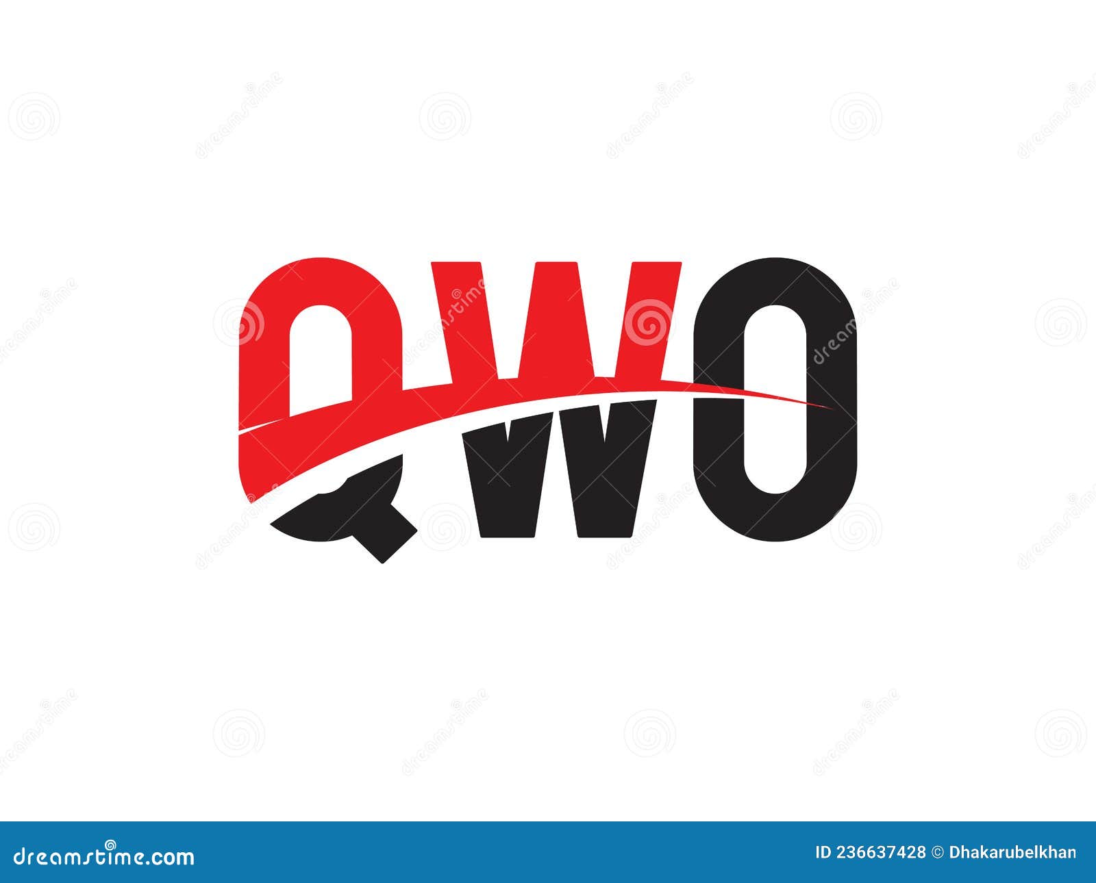 QWO Letter Initial Logo Design Vector Illustration Stock Vector ...