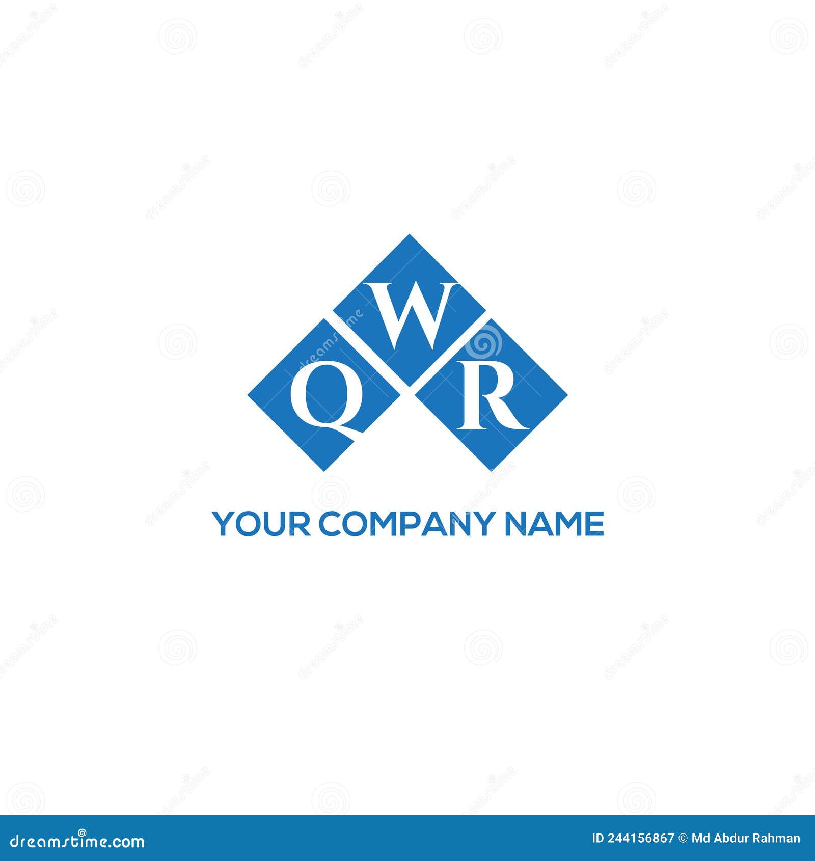 QWR Letter Logo Design on White Background. QWR Creative Initials ...