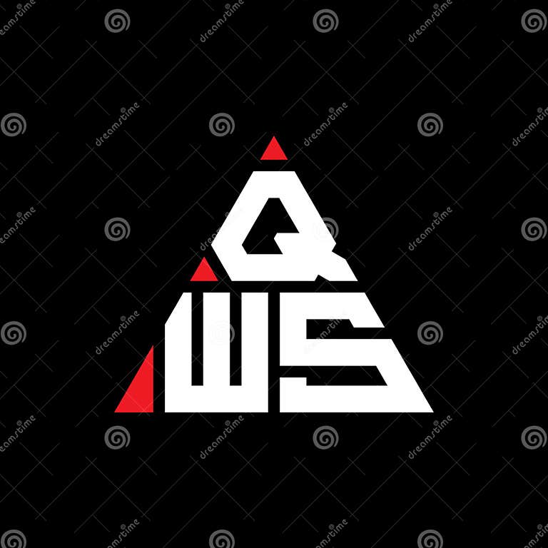QWS Triangle Letter Logo Design with Triangle Shape. QWS Triangle Logo ...