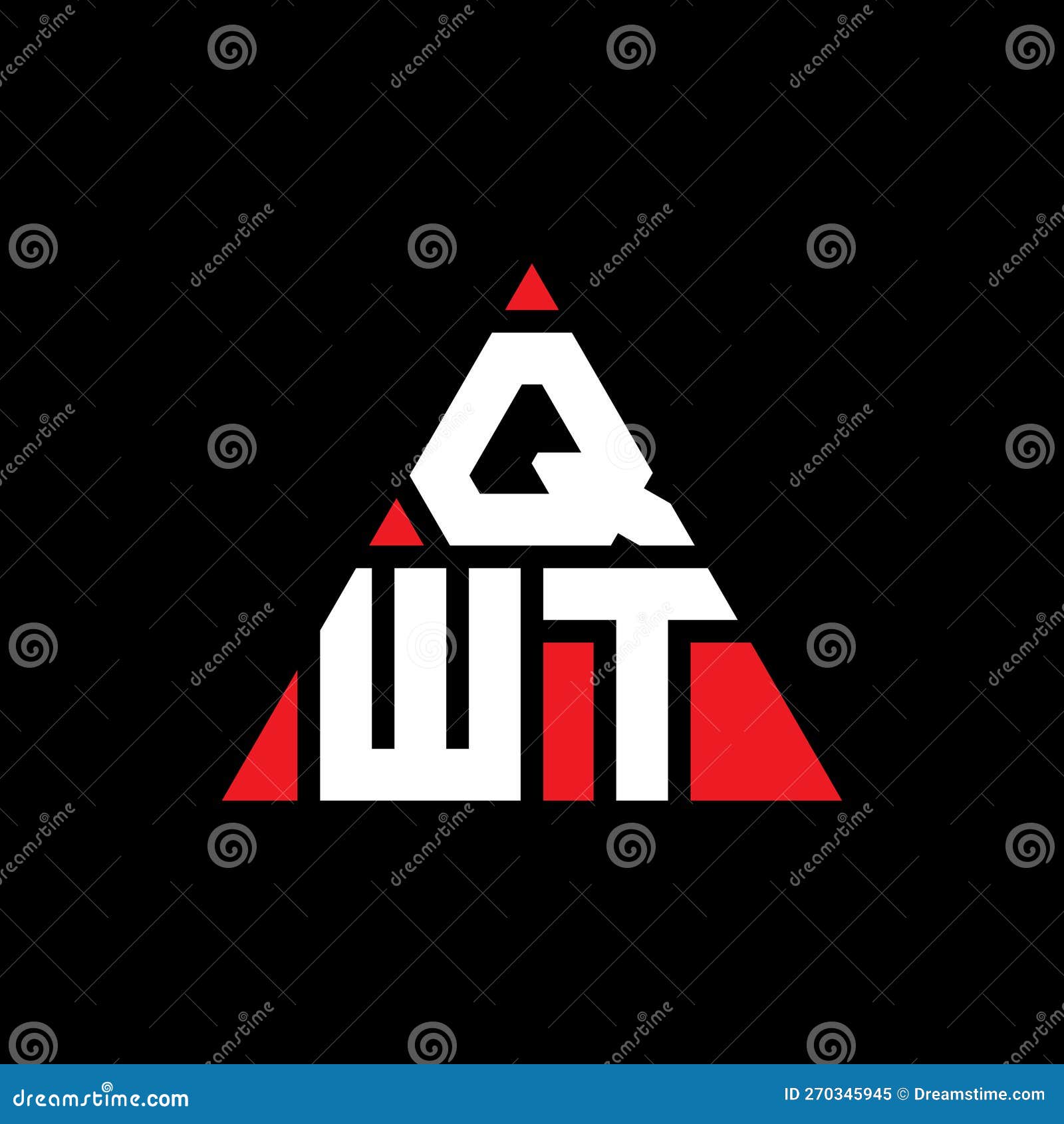 QWT Triangle Letter Logo Design with Triangle Shape. QWT Triangle Logo ...