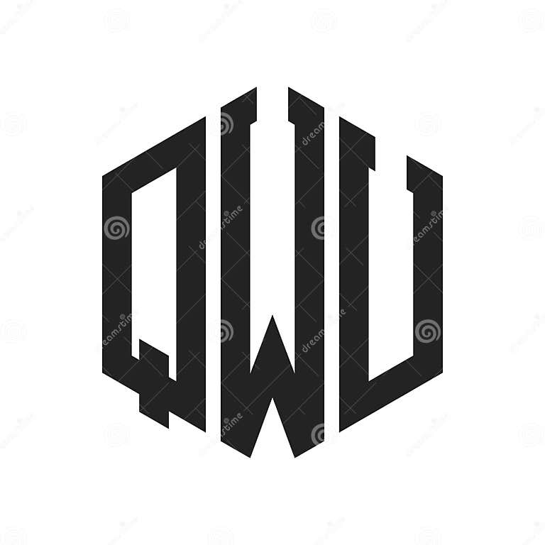 QWU Logo Design. Initial Letter QWU Monogram Logo Using Hexagon Shape ...