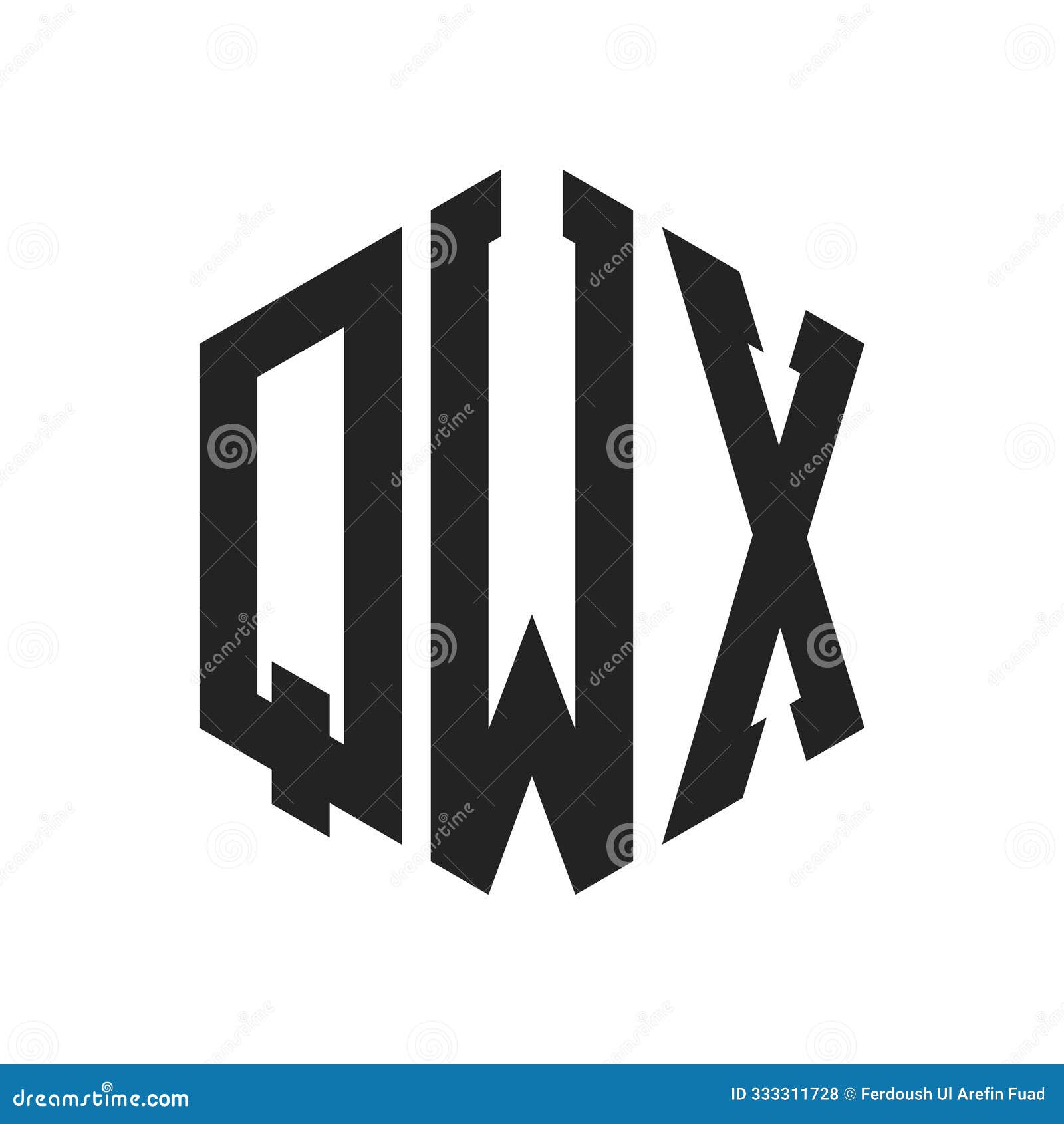 QWX Logo Design. Initial Letter QWX Monogram Logo Using Hexagon Shape ...