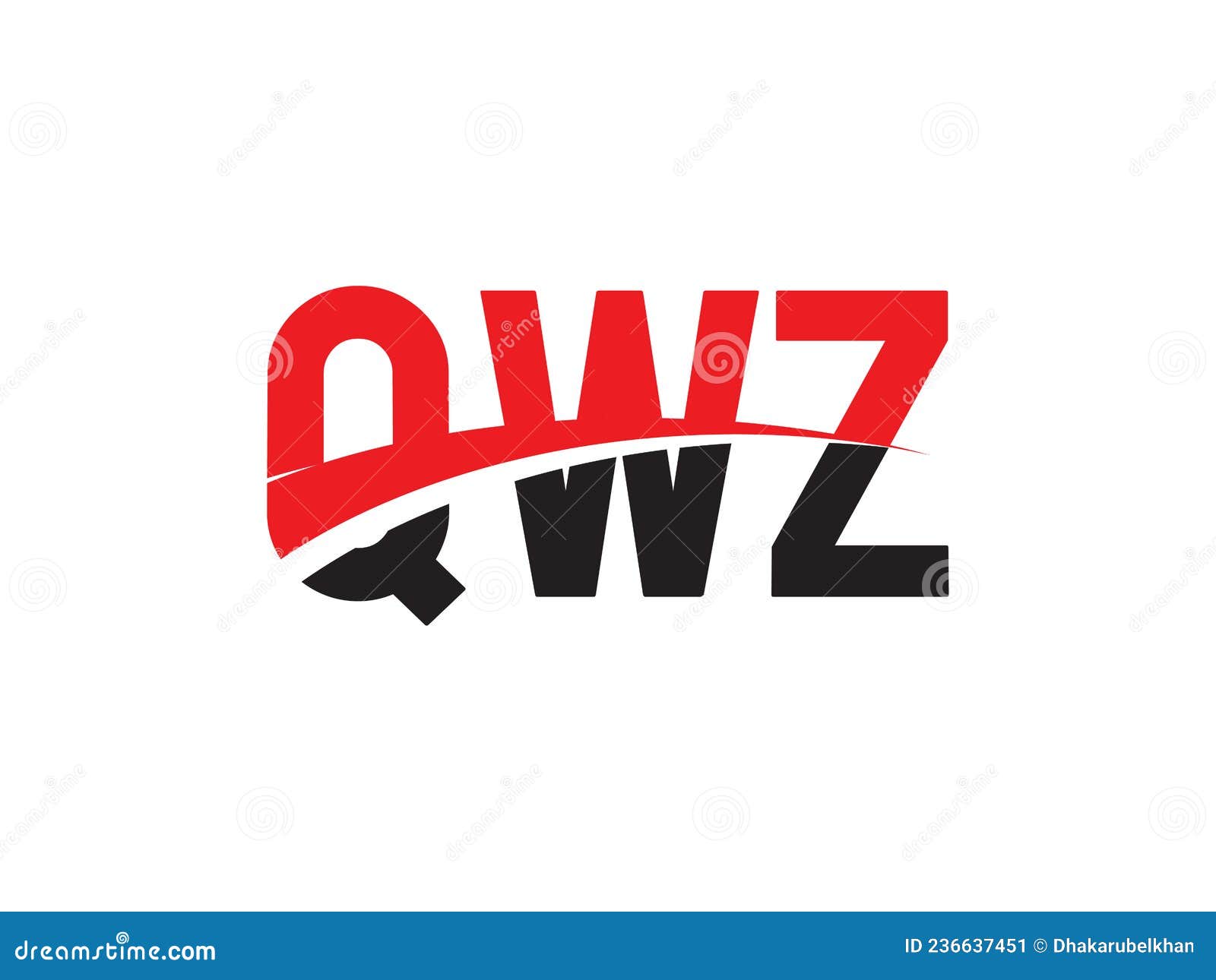 QWZ Letter Initial Logo Design Vector Illustration Stock Vector ...
