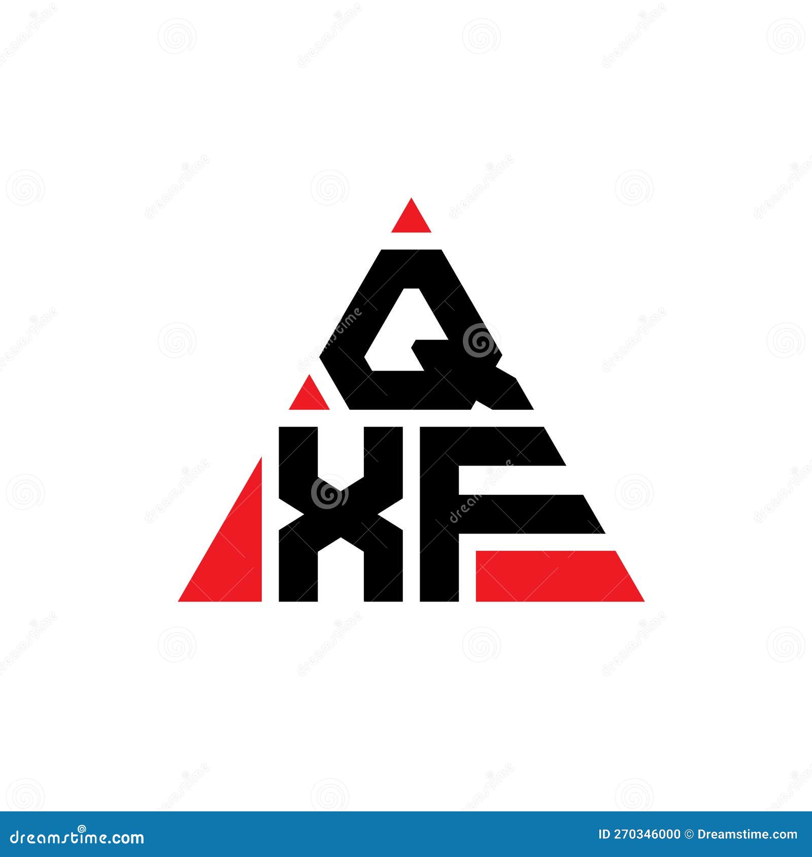 QXF Triangle Letter Logo Design with Triangle Shape. QXF Triangle Logo ...