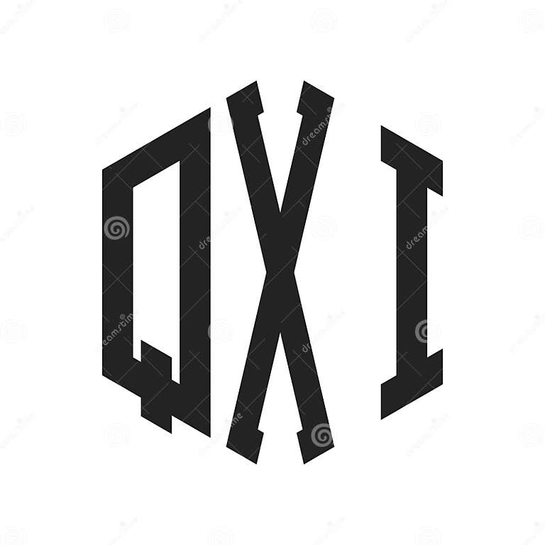 QXI Logo Design. Initial Letter QXI Monogram Logo Using Hexagon Shape ...