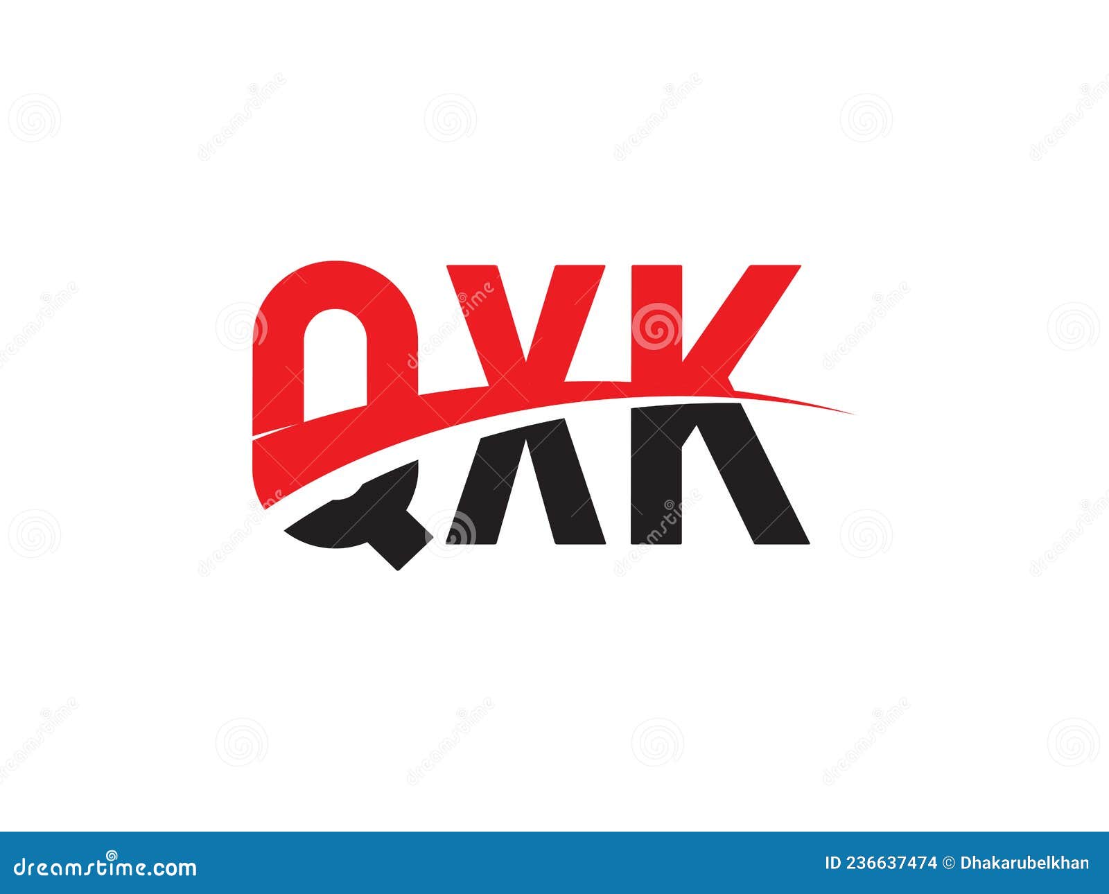 QXK Letter Initial Logo Design Vector Illustration Stock Vector ...