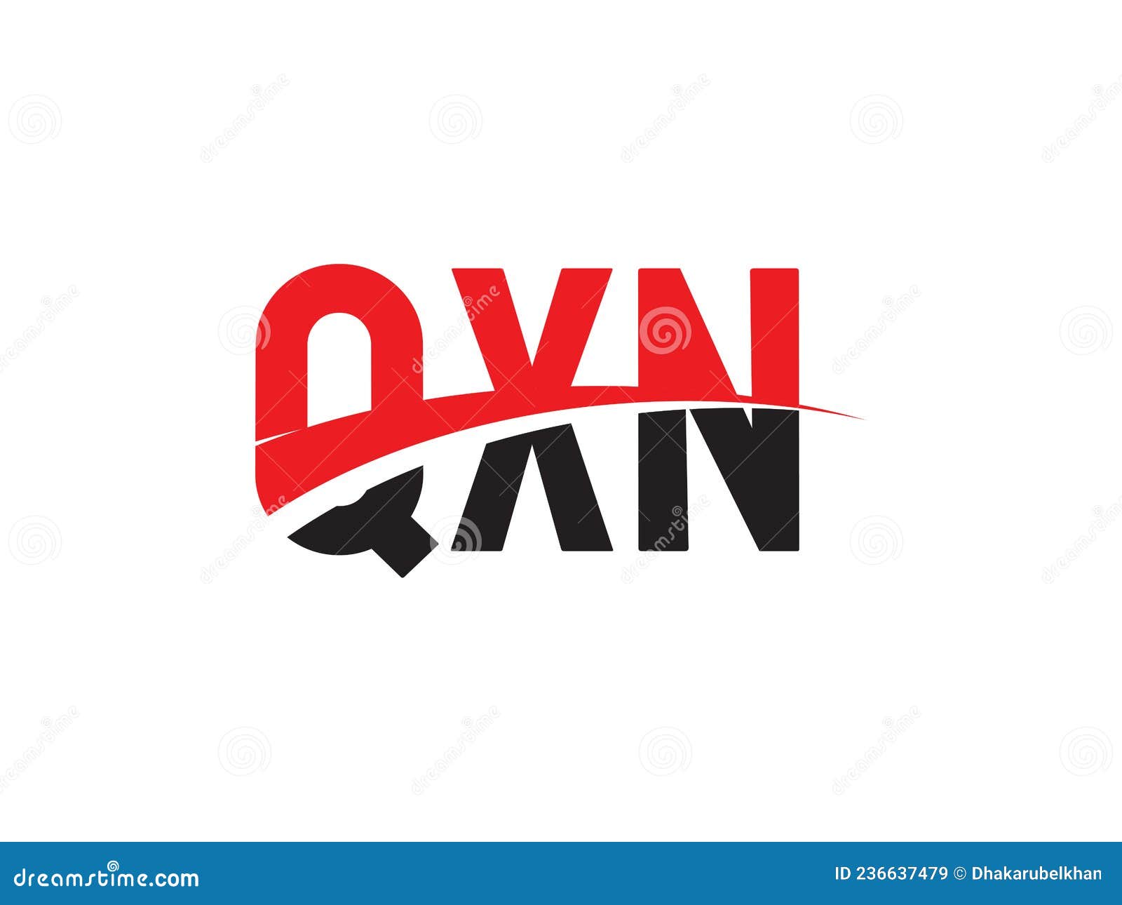 QXN Letter Initial Logo Design Vector Illustration Stock Vector ...