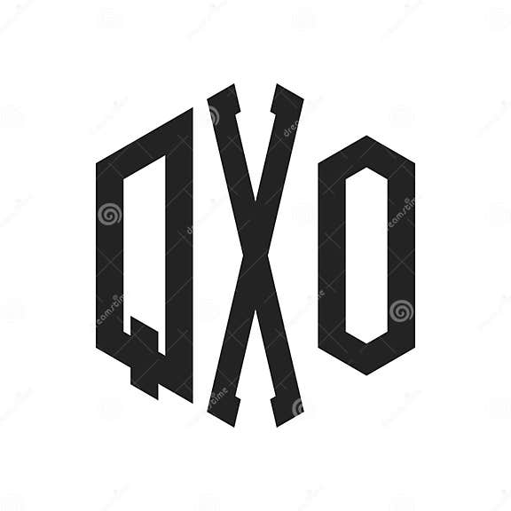 QXO Logo Design. Initial Letter QXO Monogram Logo Using Hexagon Shape ...
