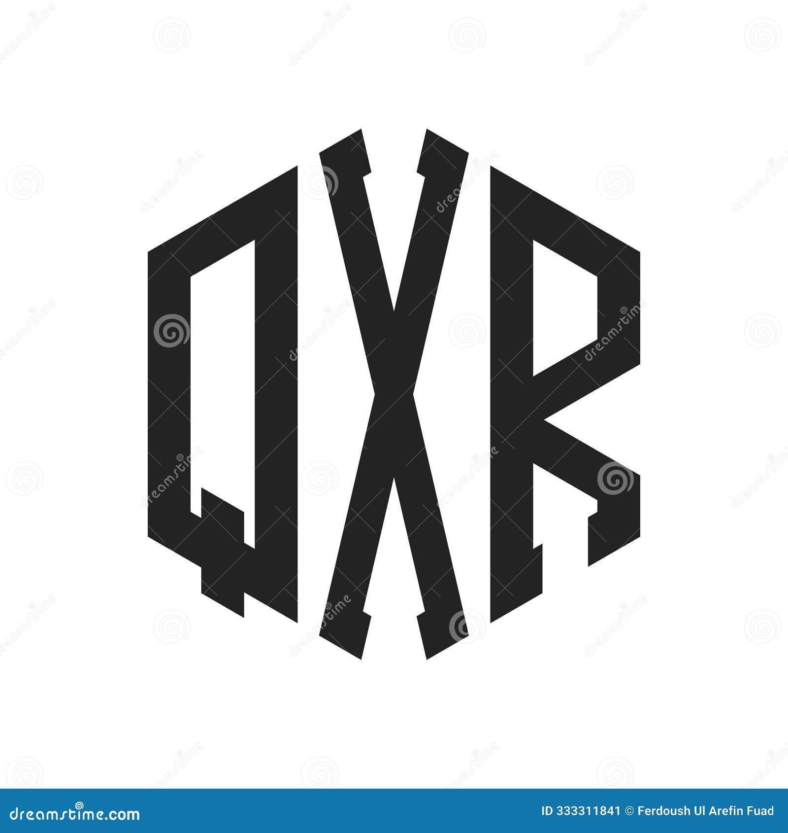 QXR Logo Design. Initial Letter QXR Monogram Logo Using Hexagon Shape ...