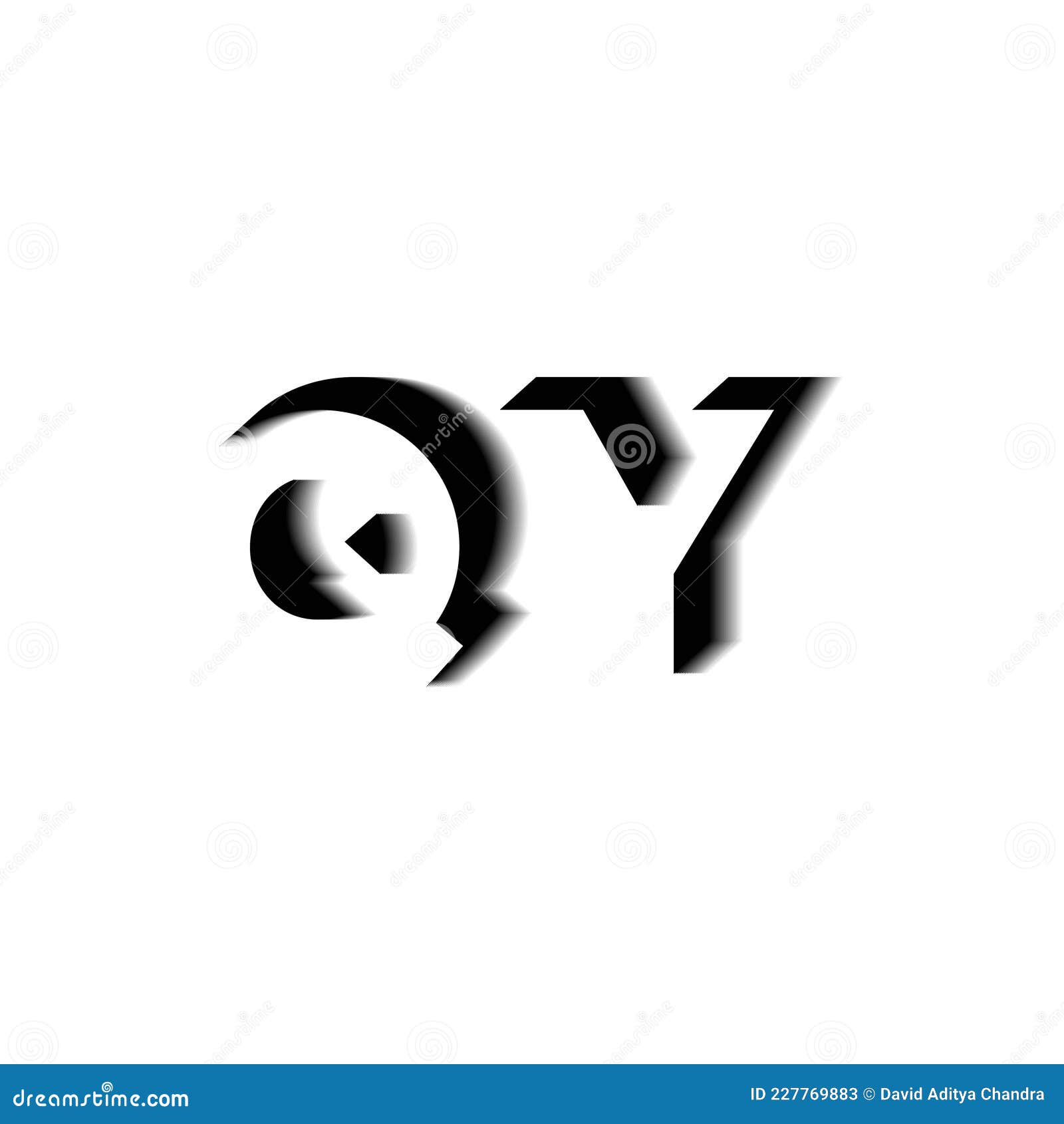 QY Monogram Shadow Shape Style Stock Vector - Illustration of design ...