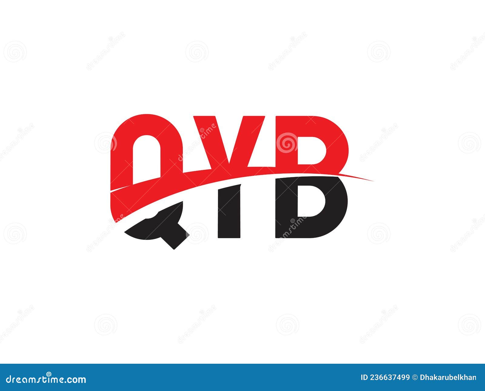 QYB Letter Initial Logo Design Vector Illustration Stock Vector ...