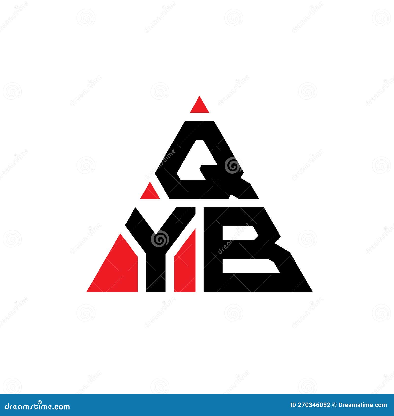QYB Triangle Letter Logo Design with Triangle Shape. QYB Triangle Logo ...