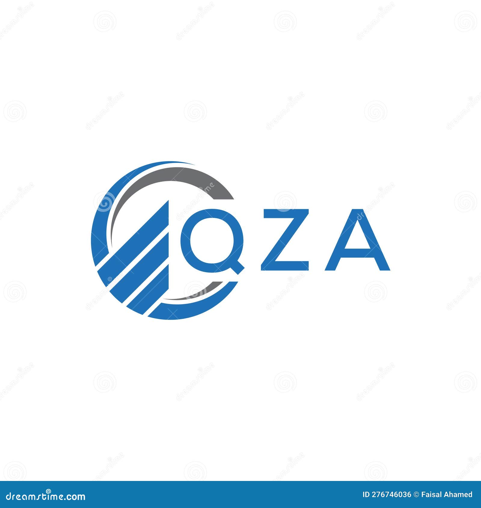 QZA Abstract Technology Logo Design on White Background. QZA Creative ...