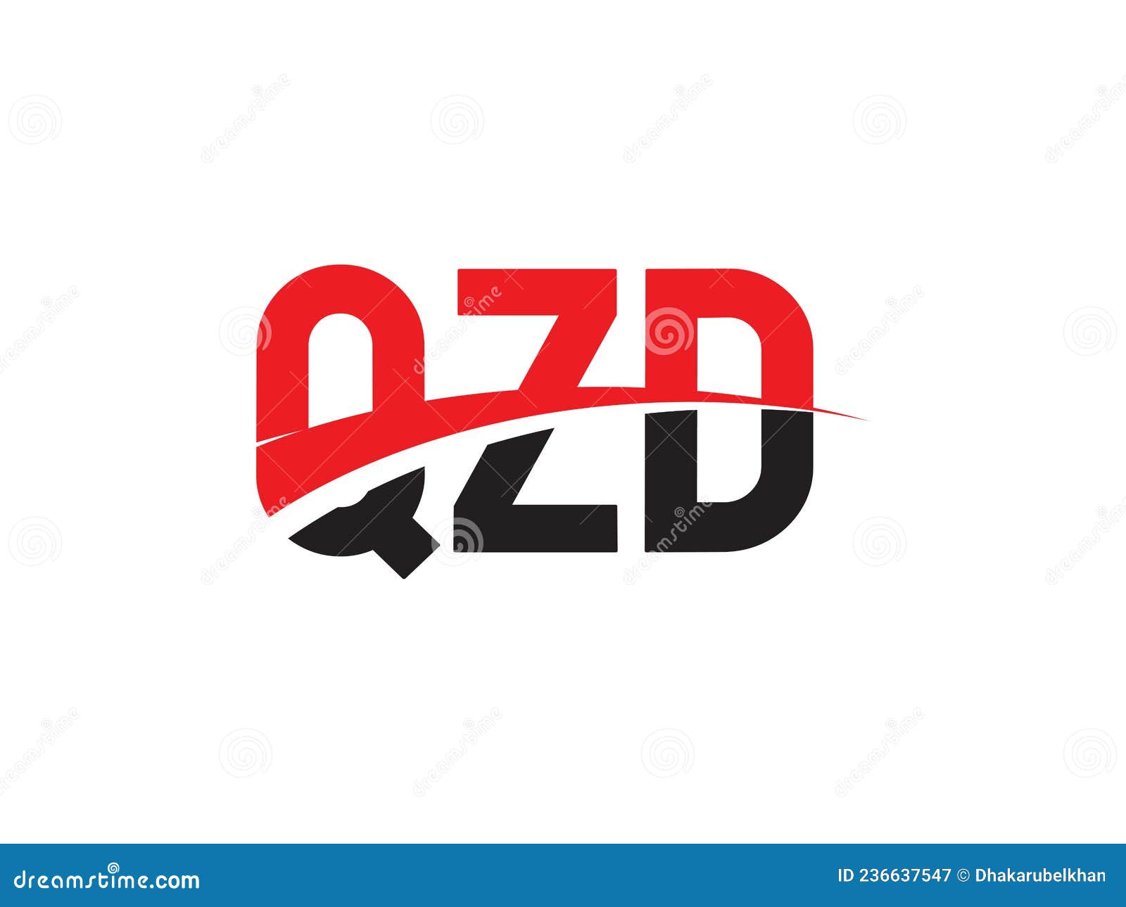 QZD Letter Initial Logo Design Vector Illustration Stock Vector ...