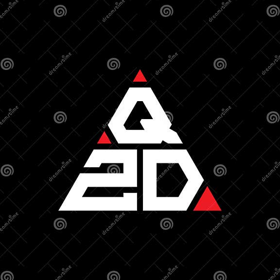 QZD Triangle Letter Logo Design with Triangle Shape. QZD Triangle Logo ...