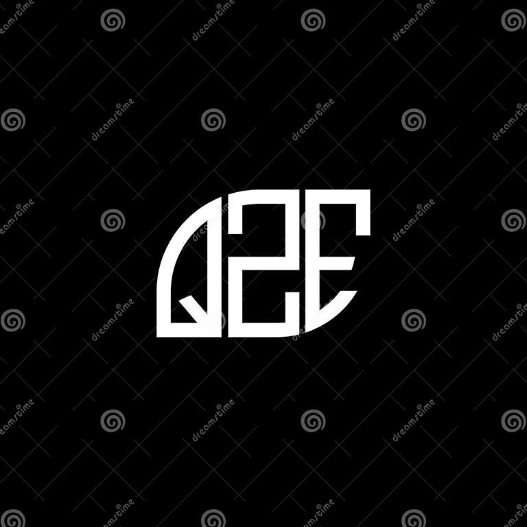 QZE Letter Logo Design on Black Background.QZE Creative Initials Letter ...
