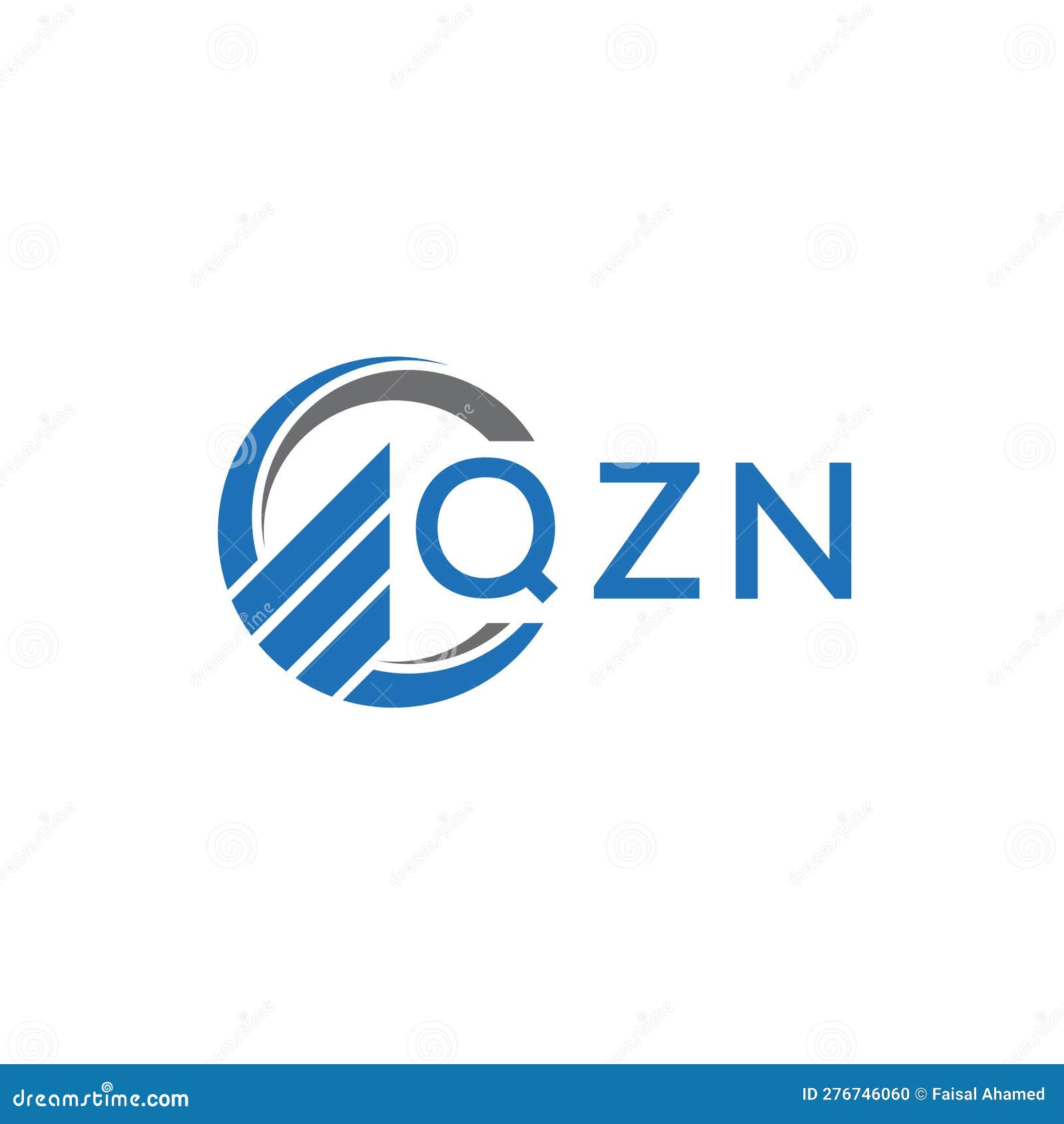 QZN Abstract Technology Logo Design on White Background. QZN Creative ...