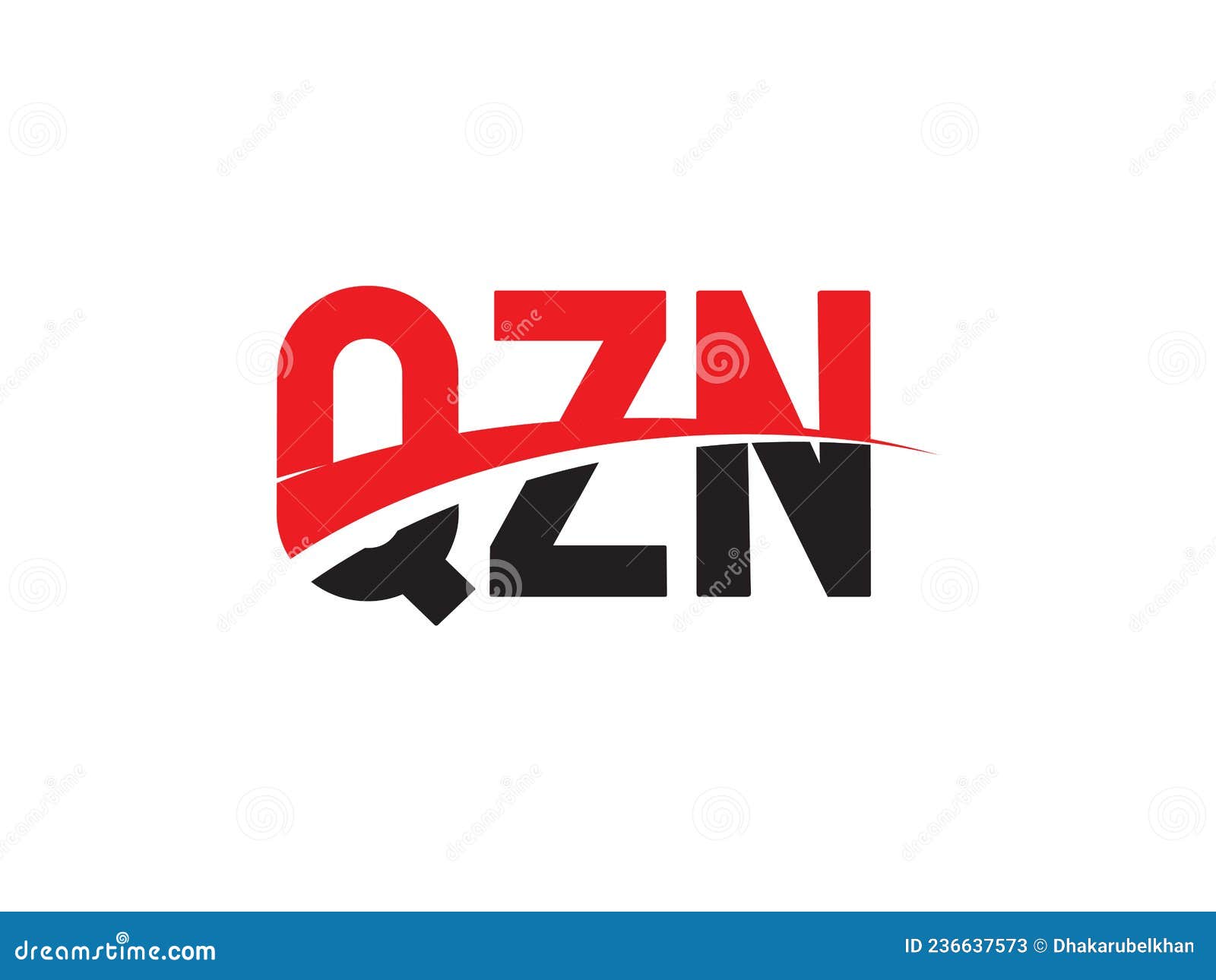 QZN Letter Initial Logo Design Vector Illustration Stock Vector ...