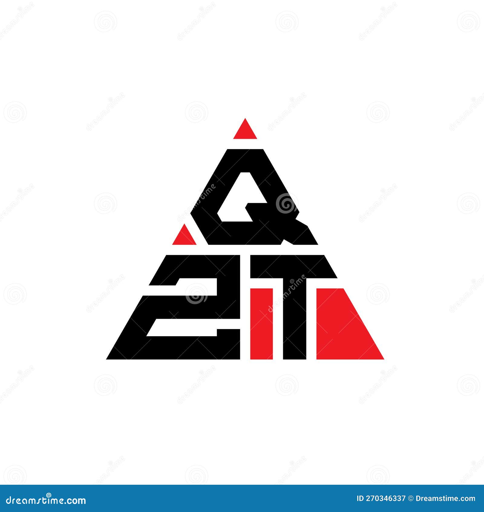 QZT Triangle Letter Logo Design with Triangle Shape. QZT Triangle Logo ...