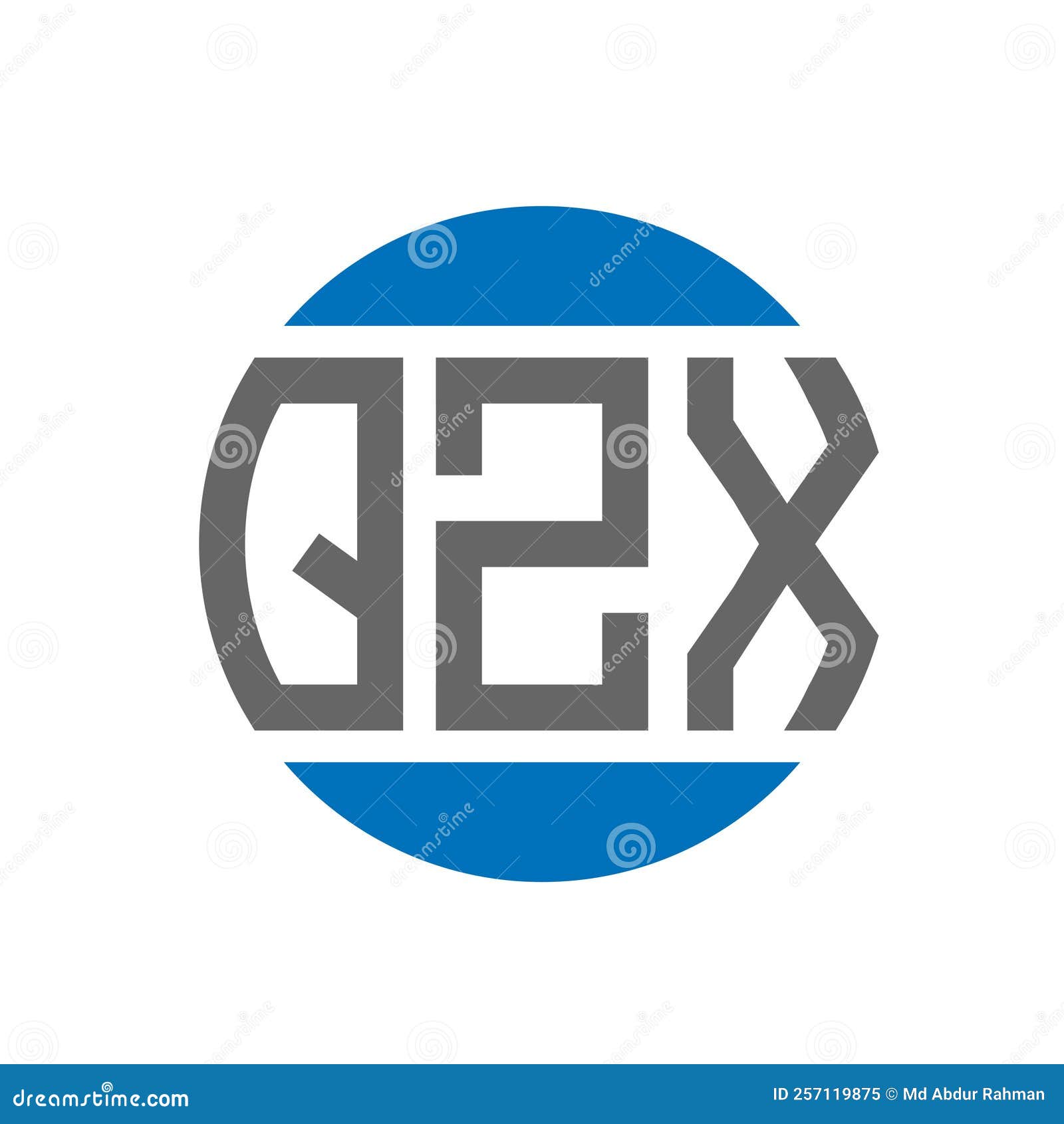QZX Letter Logo Design on White Background. QZX Creative Initials ...