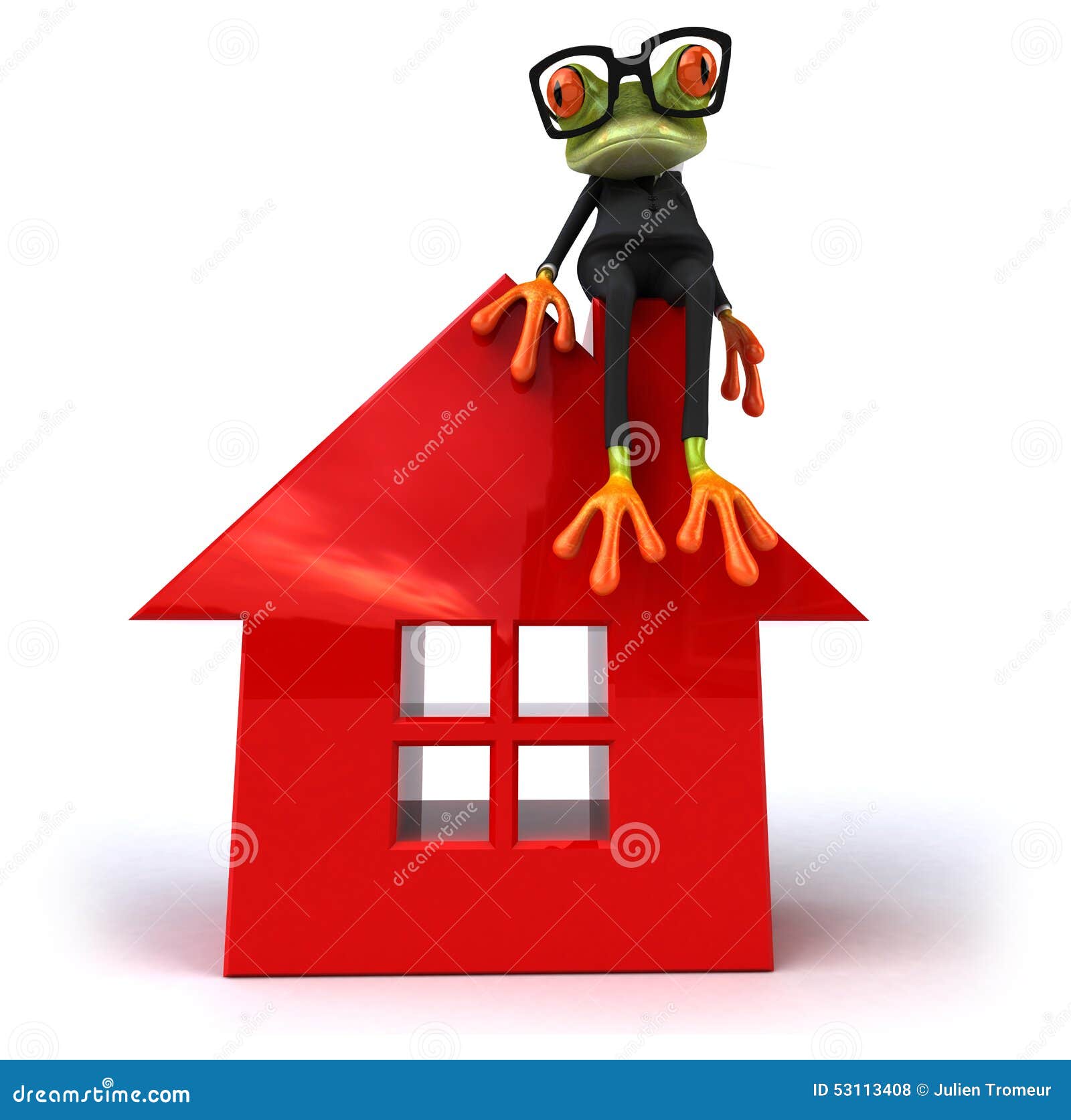 Rã do divertimento ilustração stock. Ilustração de amazônica - 53113408