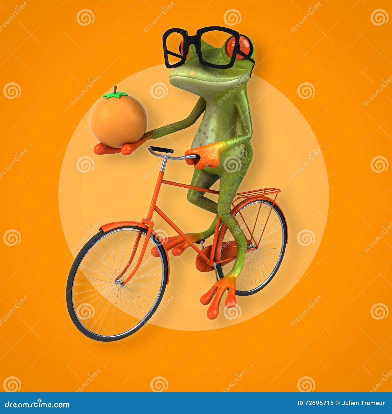 Rã do divertimento ilustração stock. Ilustração de ecossistema - 72695715