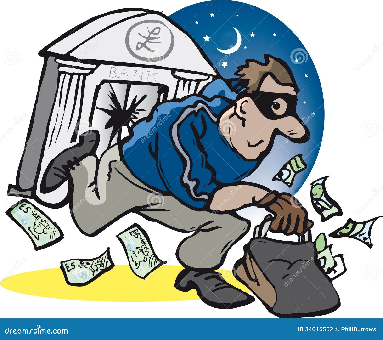 Räuber vektor abbildung. Illustration von raub, bandit - 34016552