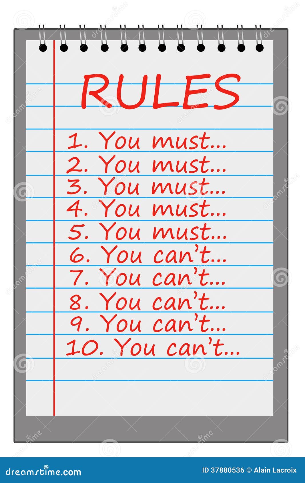 Règles strictes illustration stock. Illustration du règlement - 37880536