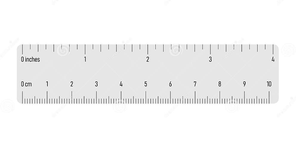 Régua Do Lado Com As Escalas Nos Centímetros E Polegadas Ilustração ...
