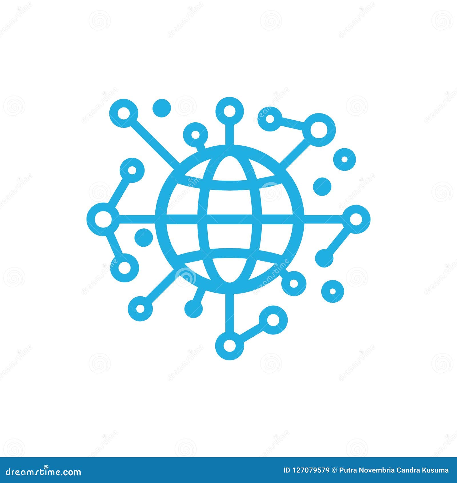 Réseau Logo Icon Design De Globe Illustration de Vecteur - Illustration ...